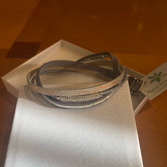 Jewelry | Meghan Browne Style Greysilver Gracie Bracelet Multi Strand ...